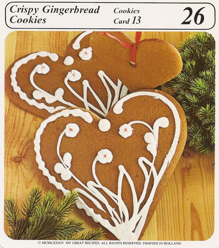 Crispy Gingerbread Cookies | Vintage Recipe Cards