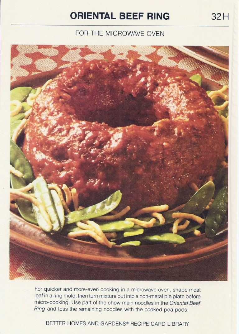 Oriental Beef Ring | Vintage Recipe Cards