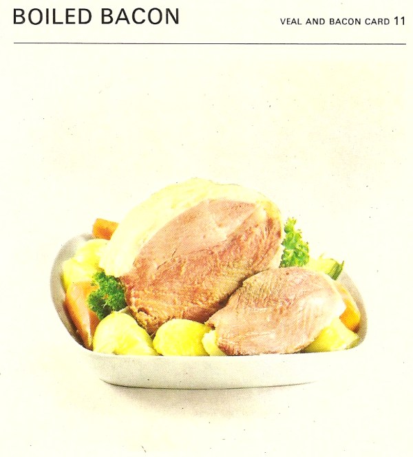 Boiled Bacon | Vintage Recipe Cards