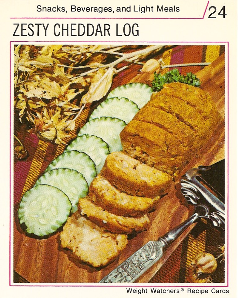 Zesty Cheddar Log | Vintage Recipe Cards