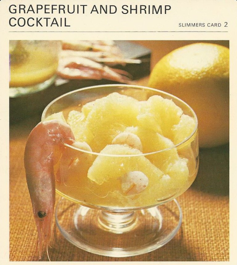 Grapefruit and Shrimp Cocktail | Vintage Recipe Cards
