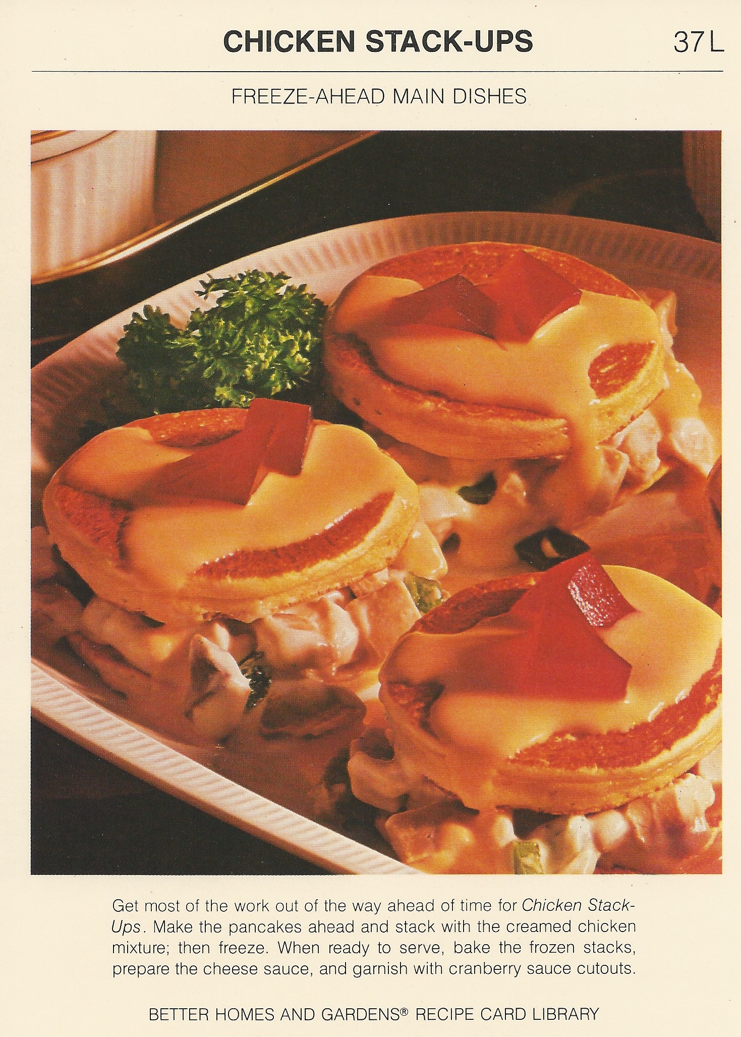 Chicken Stack-Ups | Vintage Recipe Cards