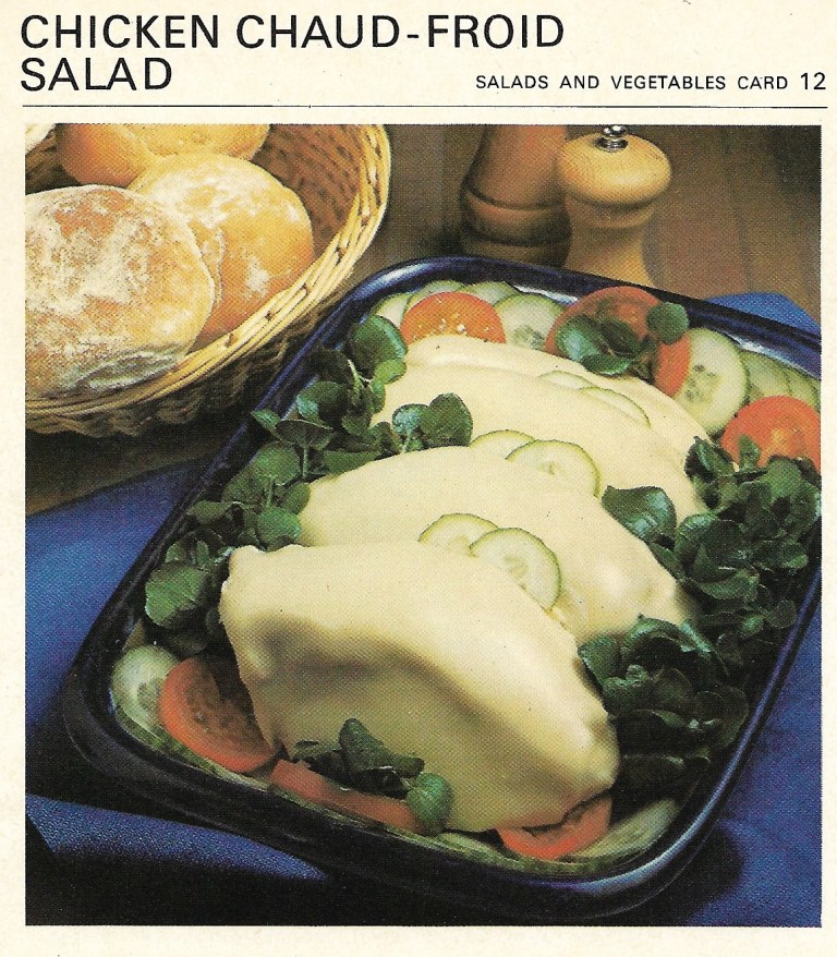 Chicken Chaud-Froid Salad | Vintage Recipe Cards