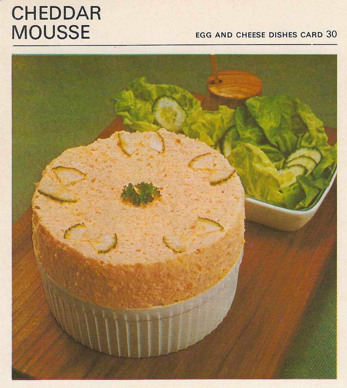 Cheddar Mousse | Vintage Recipe Cards