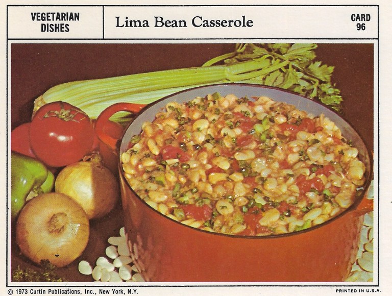 Lima Bean Casserole | Vintage Recipe Cards