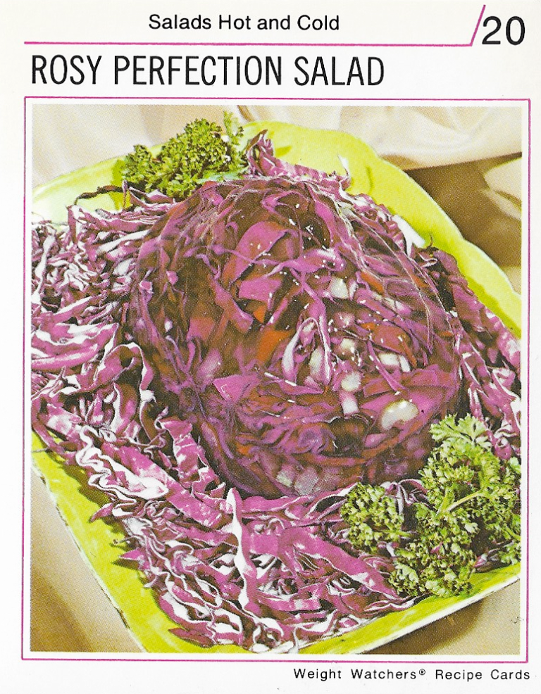 Rosy Perfection Salad | Vintage Recipe Cards